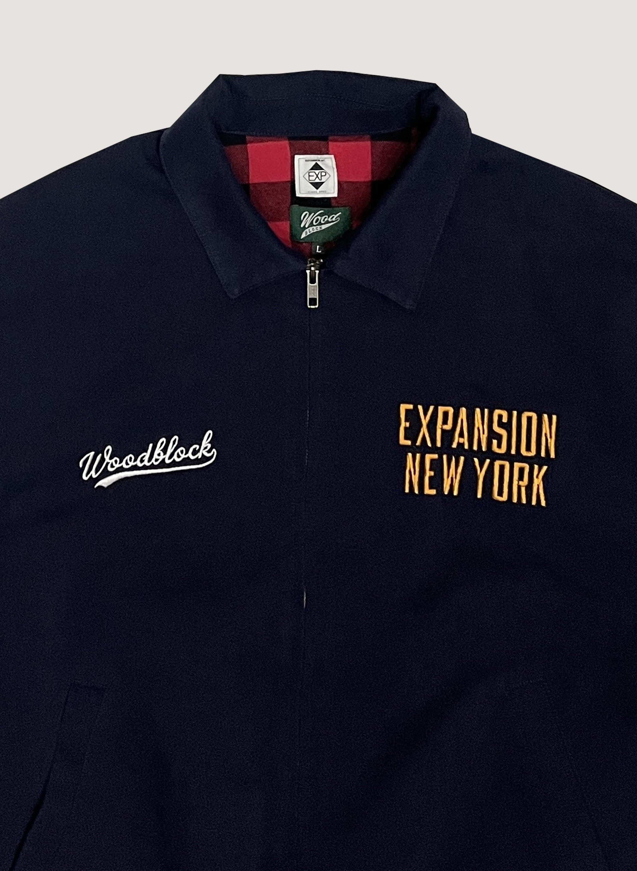 EXPANSION NY x WOODBLOCK BISHOP JACKET NAVY (WB-23AW-EXP01)